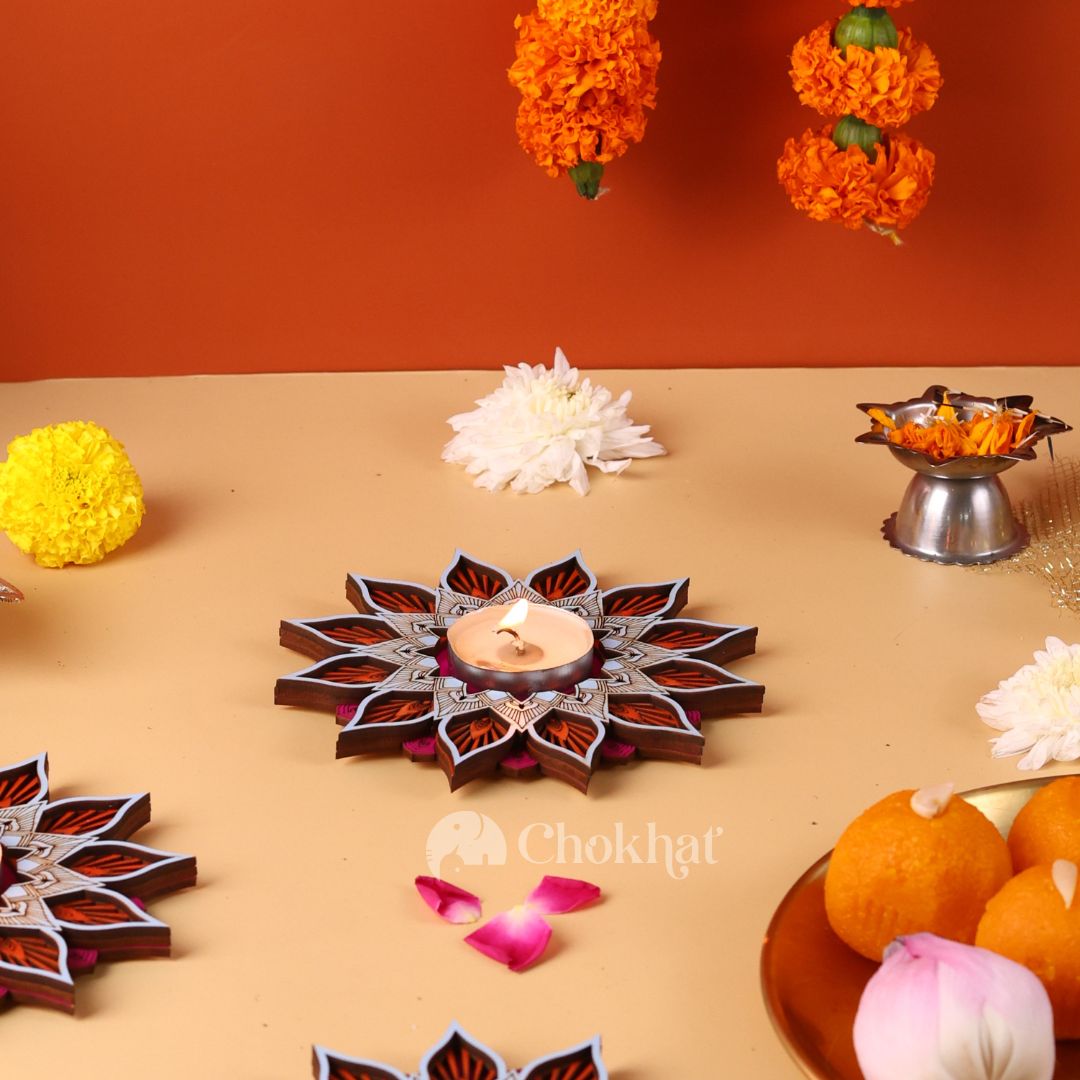 Neel Kamal Candle Holder (Set of 2) – Chokhat